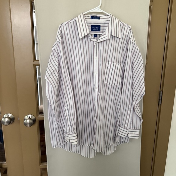 Towncraft | Shirts | Towncraft Mens 8 Xxl Vertical Stripe Long Sleeve ...